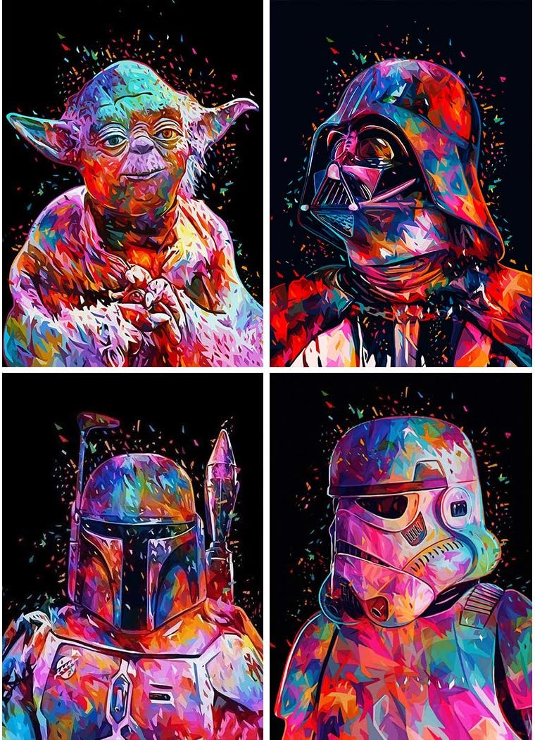 Amazon.com: KISSBUTY 4 Pack 5D Full Drill Diamond Painting Kit, DIY ...