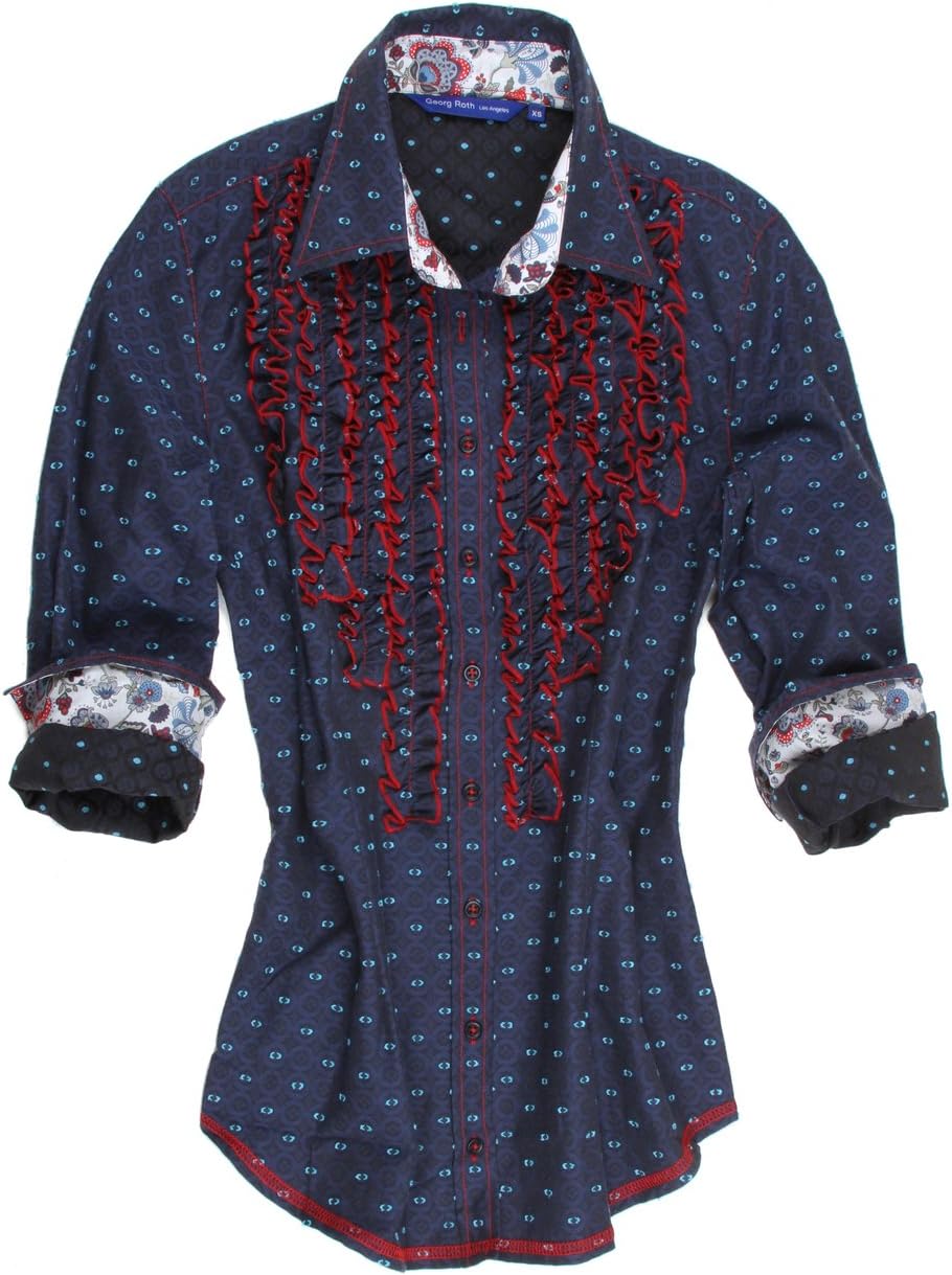 Georg Roth Los Angeles Lena B10074-706 Long Sleeves L Blue at Amazon ...