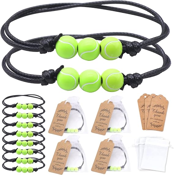 Amazon.com: Tennis Charm Bracelets 72 Pieces Tennis Party Favors Tennis ...