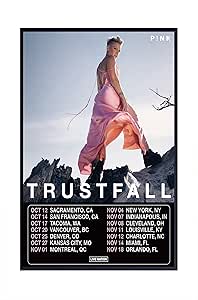 Theissen Trustfall Pink P!nk album cover Poster, posters for bedroom ...