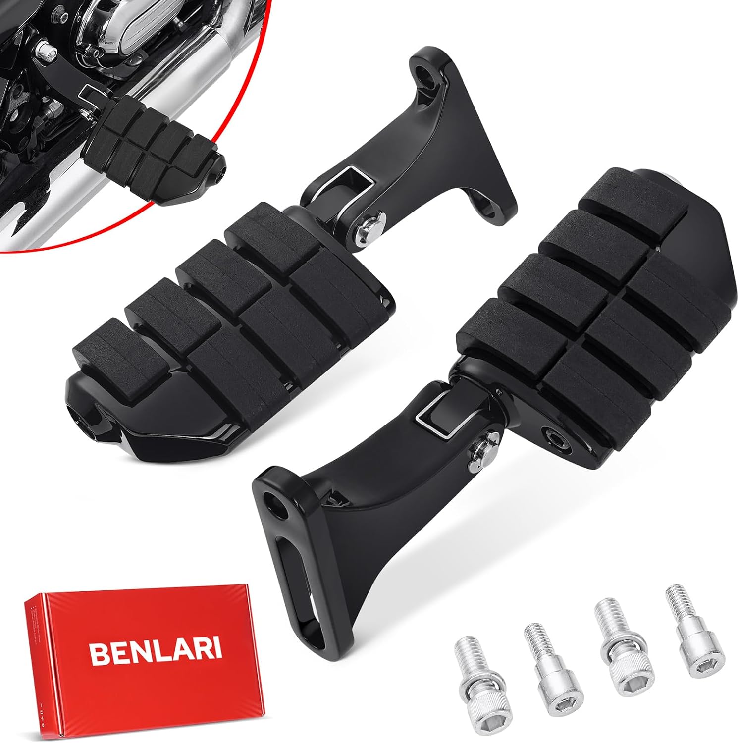 Amazon.com: Benlari Passenger Foot Pegs, Passenger Mini Footboard ...