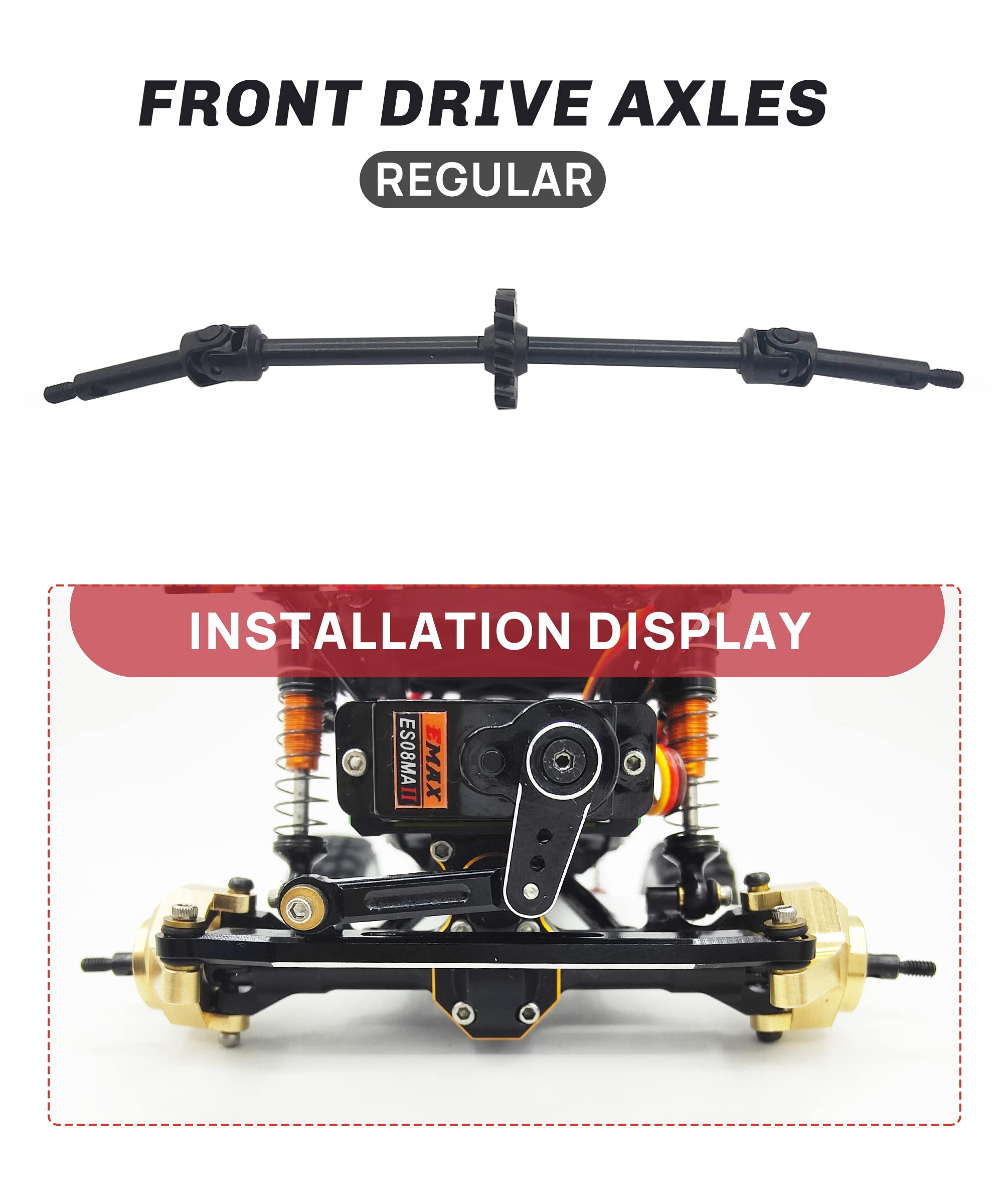 Snapklik.com : HOPLEX RC Steel Front Axle Drive Shaft CVD Front Axle ...