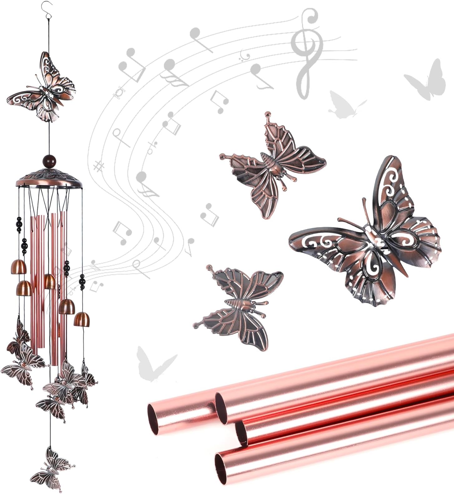 Amazon.com : Solawindchime Outdoor Butterfly Wind Chimes, Butterfly ...