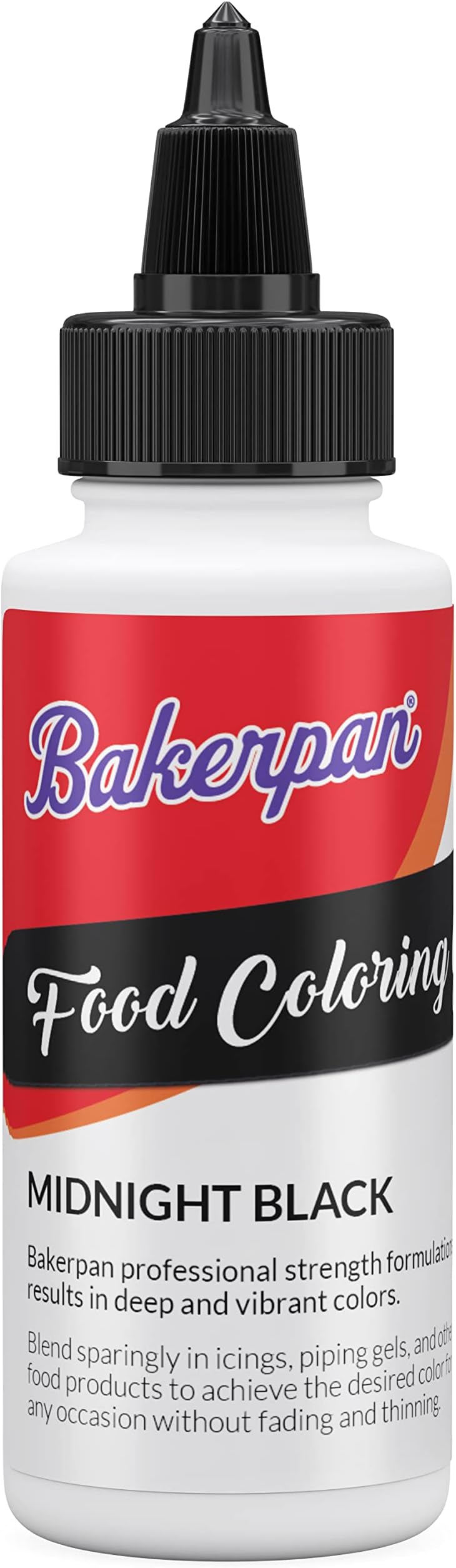 Amazon.com : Bakerpan Midnight Black Gel Food Coloring for Baking ...