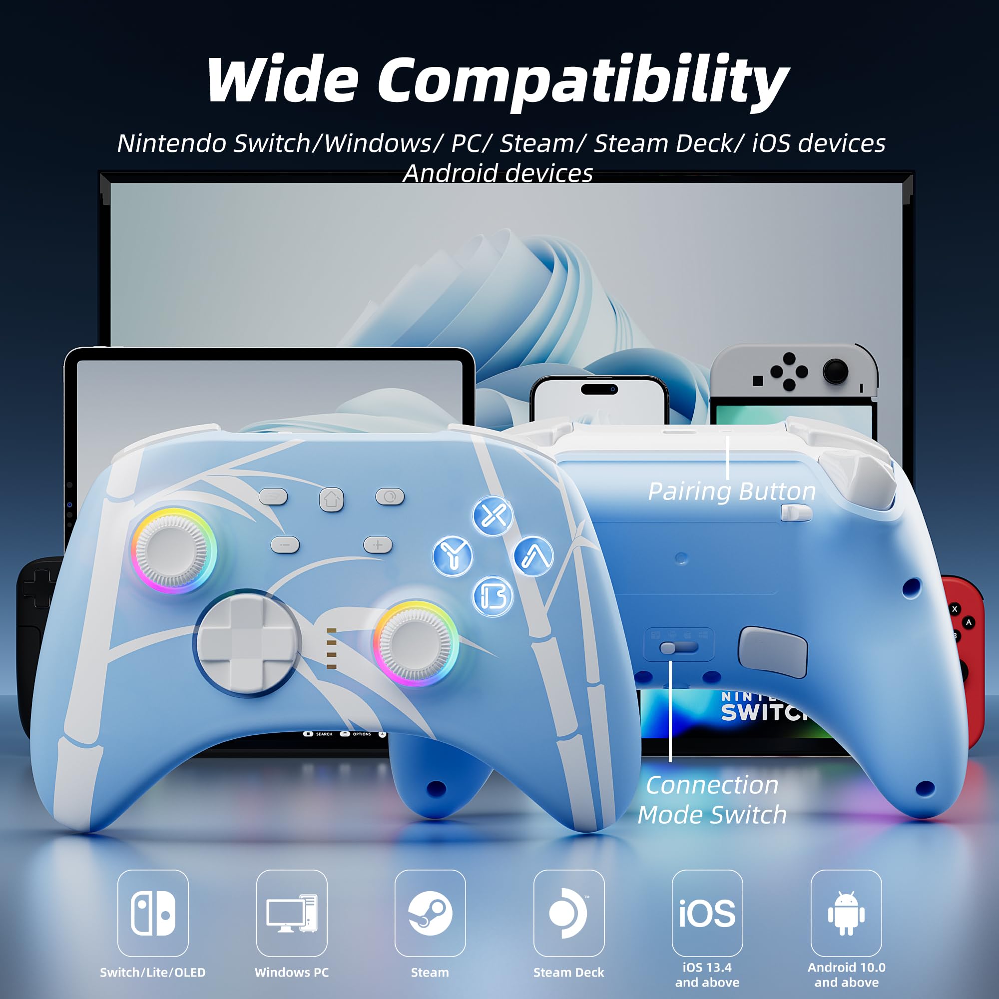 Snapklik.com : Mytrix Wireless Pro Controller, Hall Effect Bluetooth ...