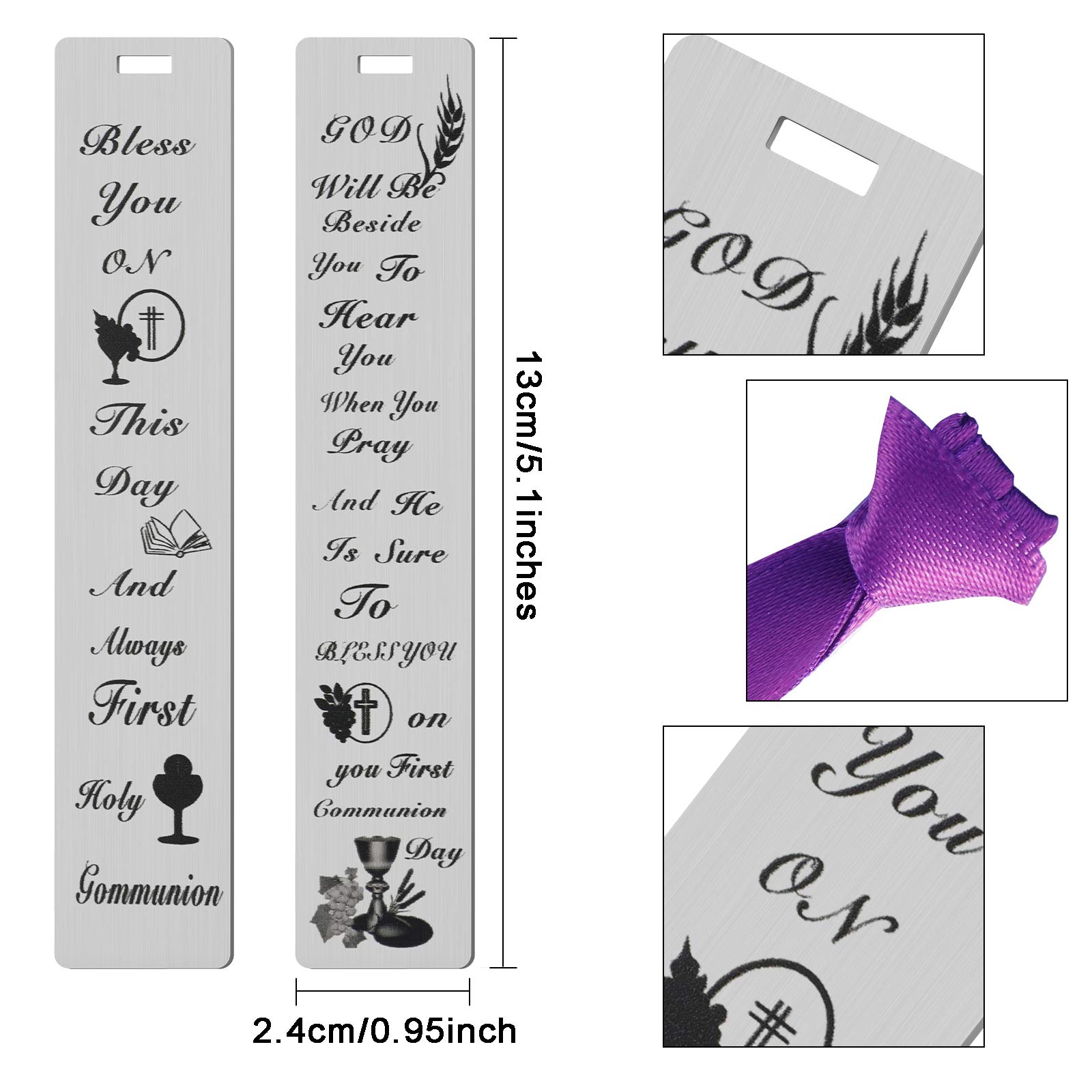 3 Pieces First Communion Bookmark First Holy Communion Bookmark ...