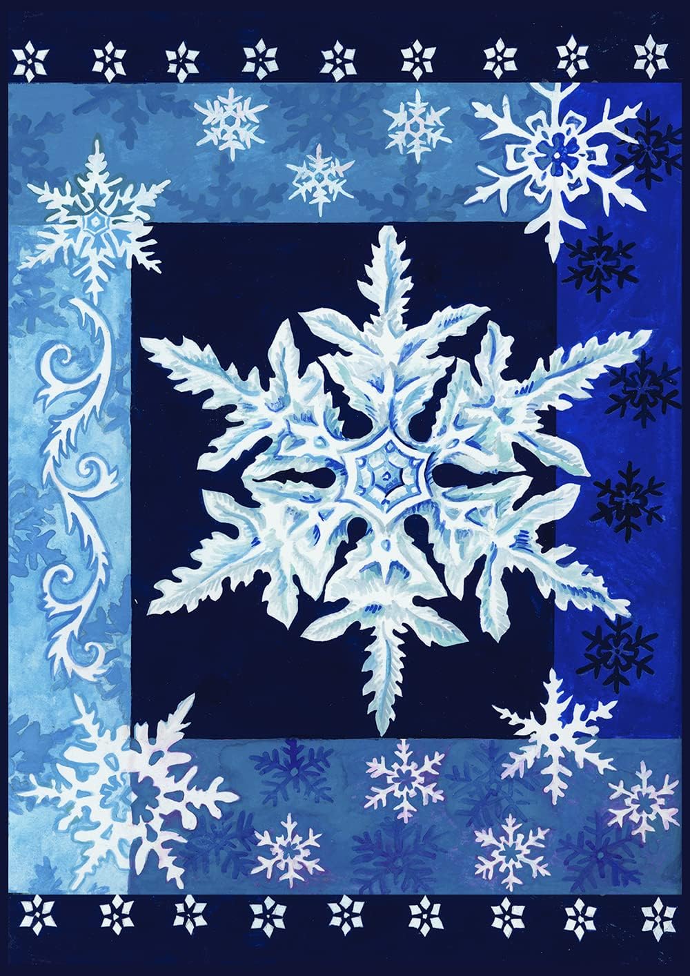 Amazon.com : AVOIN colorlife Let It Snow Snowflake Garden Flag 12x18 ...