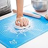 Amazon.com: Kitzini Silicone Pastry Mat, Non Slip Baking Mat, BPA-Free ...
