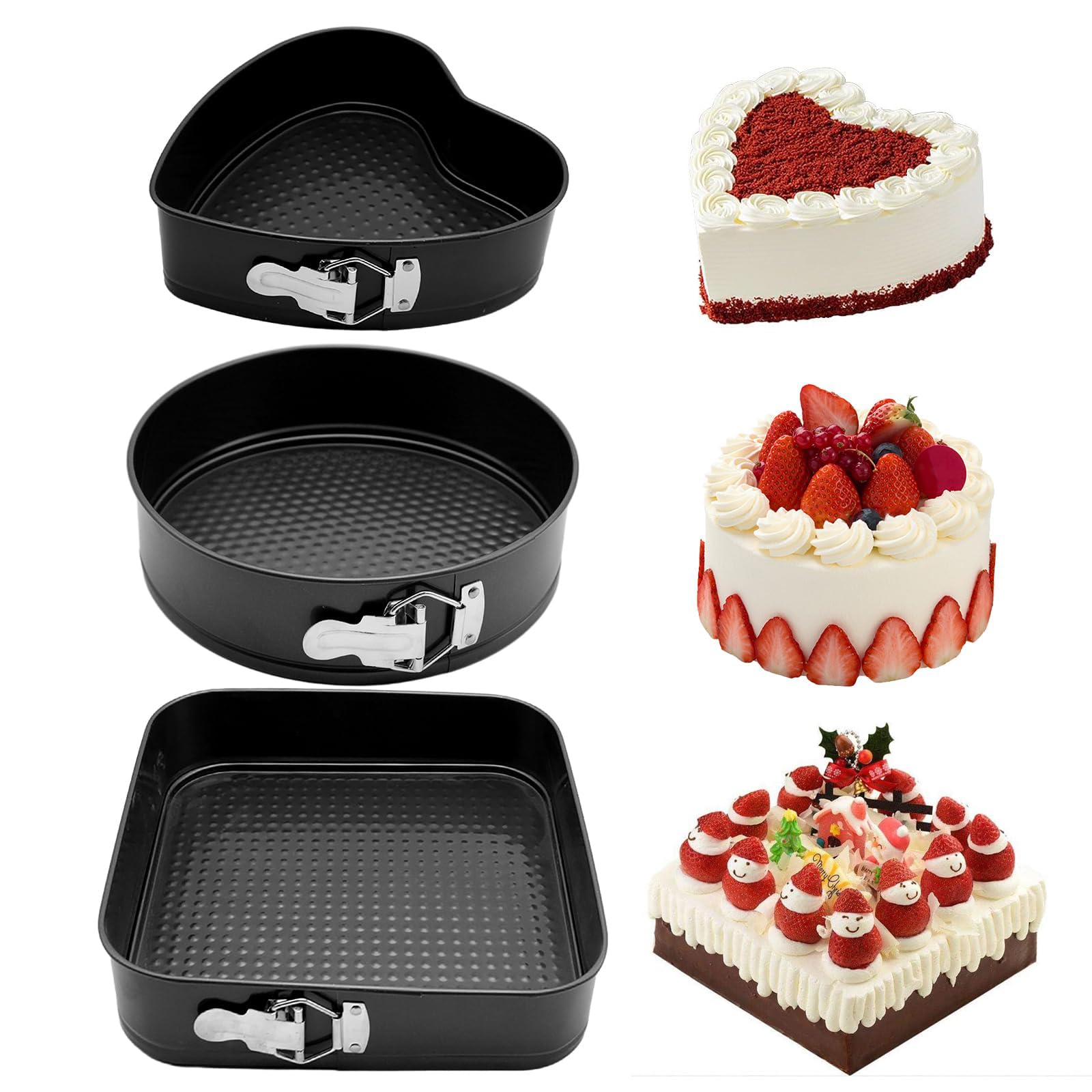 Amazon.com: GZMAISULEE Springform Cake Pan Set of 3 (7, 8, 9 Inch ...