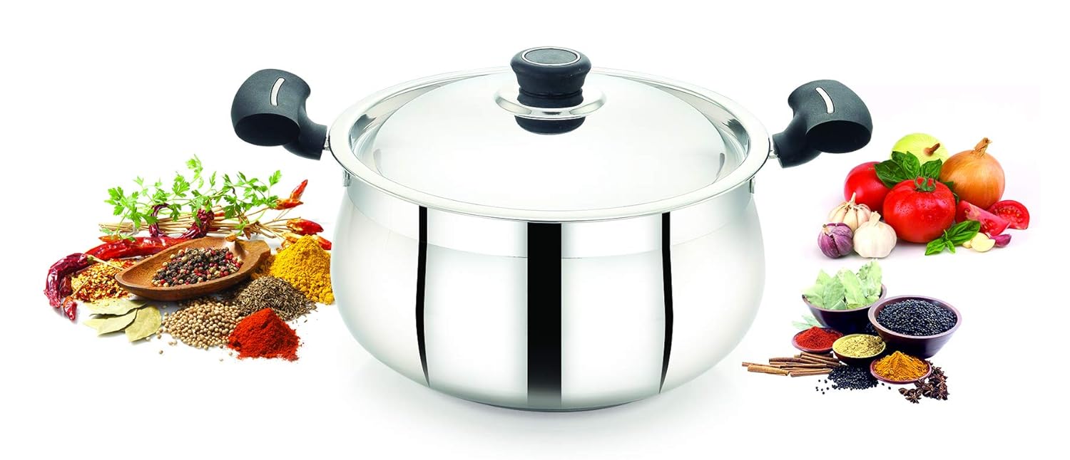 Buy SREERAM Stainless Steel BIRYANI Pot 5000 ML/Extra Heavy Sandwich ...