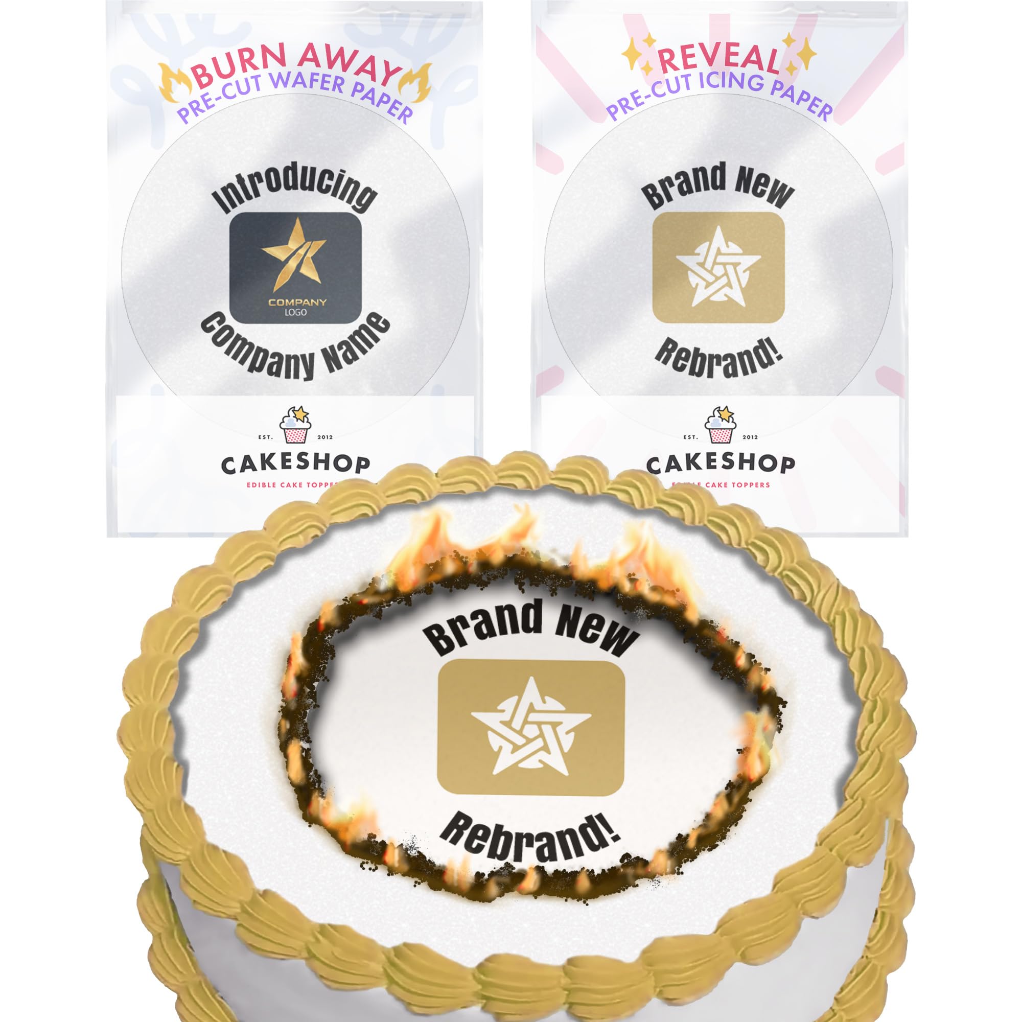 Topper Logo Branded Printed Cake Toppers | Printed Little Things