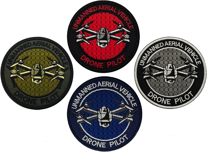 Amazon.com: Unmanned Aerial Vehicle Drone Pilot Patches, Military Style ...