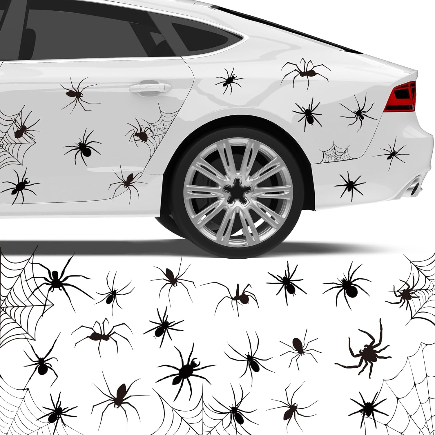 Amazon.com - Roowest 116 Pcs Car Decals - Halloween Spider Sticker, Web ...