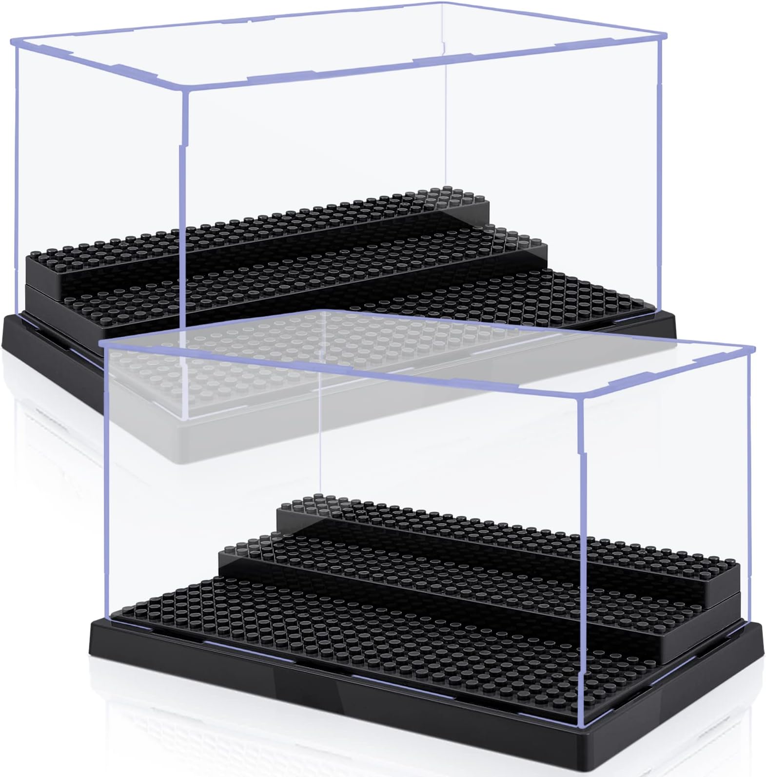 Amazon.com: Minifigure Display Case – Black Base with 3-Tiered Steps ...