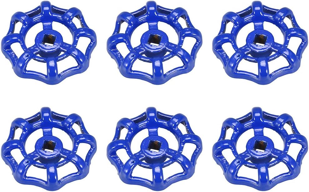 uxcell Metal Outside Faucet Round Wheel Handle, Square Broach 6x6mm ...
