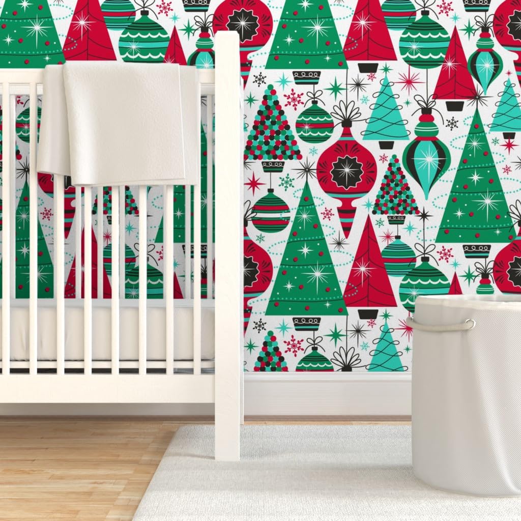 Retro Christmas Tree Wallpaper Retro Christmas Tree Removable Peel And