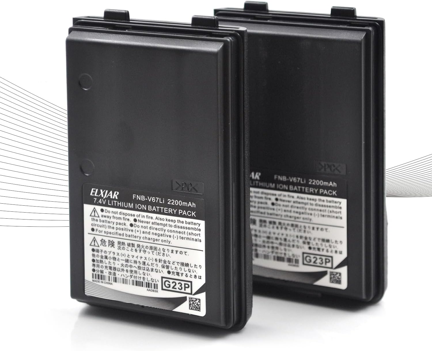 Amazon.com: ROWSHEP (2-Pack) 7.4V 2200mAh Li-ion Battery FNB-V67Li ...