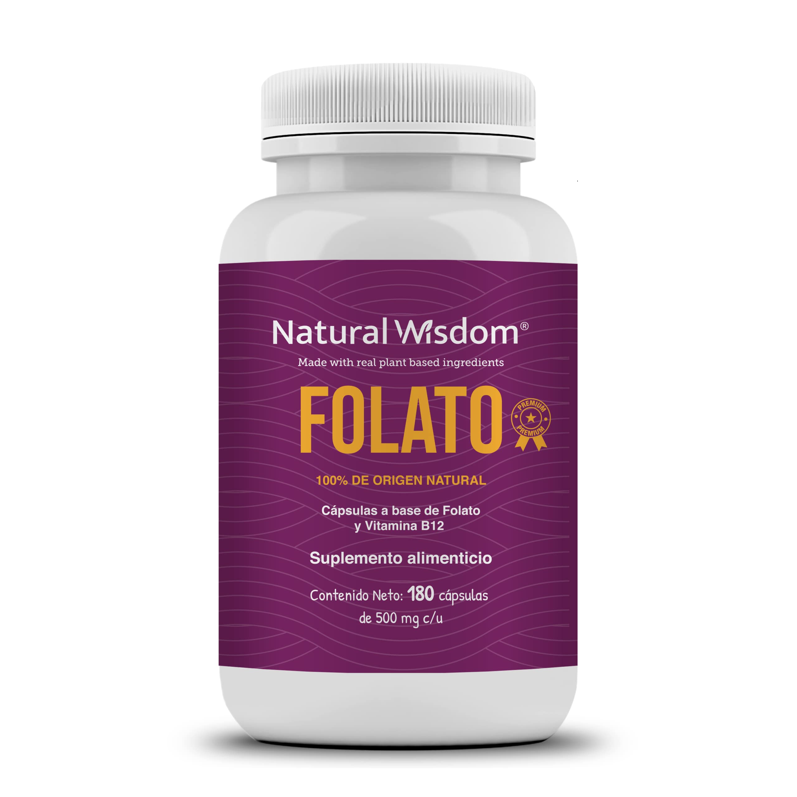NW Folato Suplemento Alimenticio 180 Capsulas de 500mg con Magnafolato ...