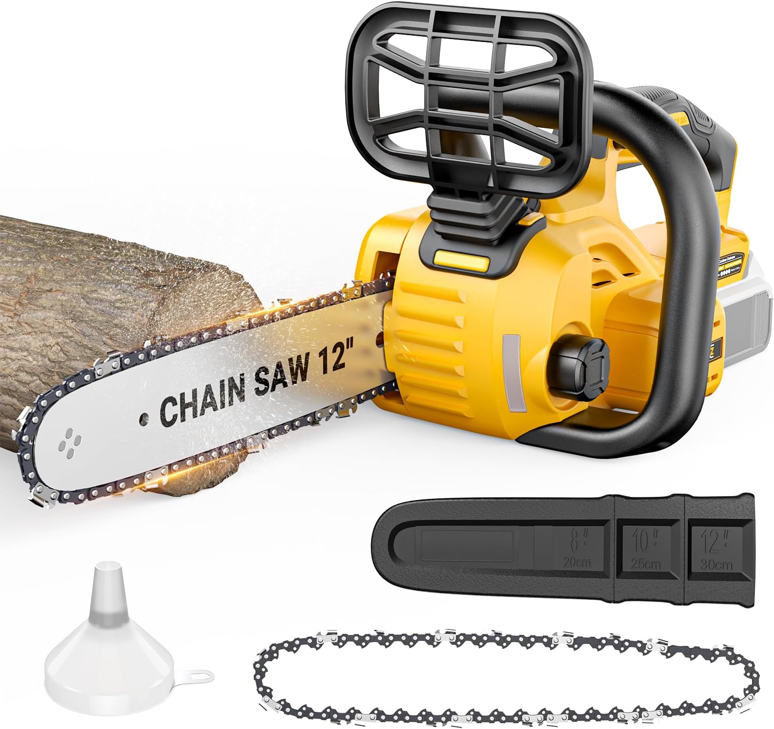 Amazon.com : DEWALT 20V MAX 12" Cordless Chainsaw Kit with Battery and ...