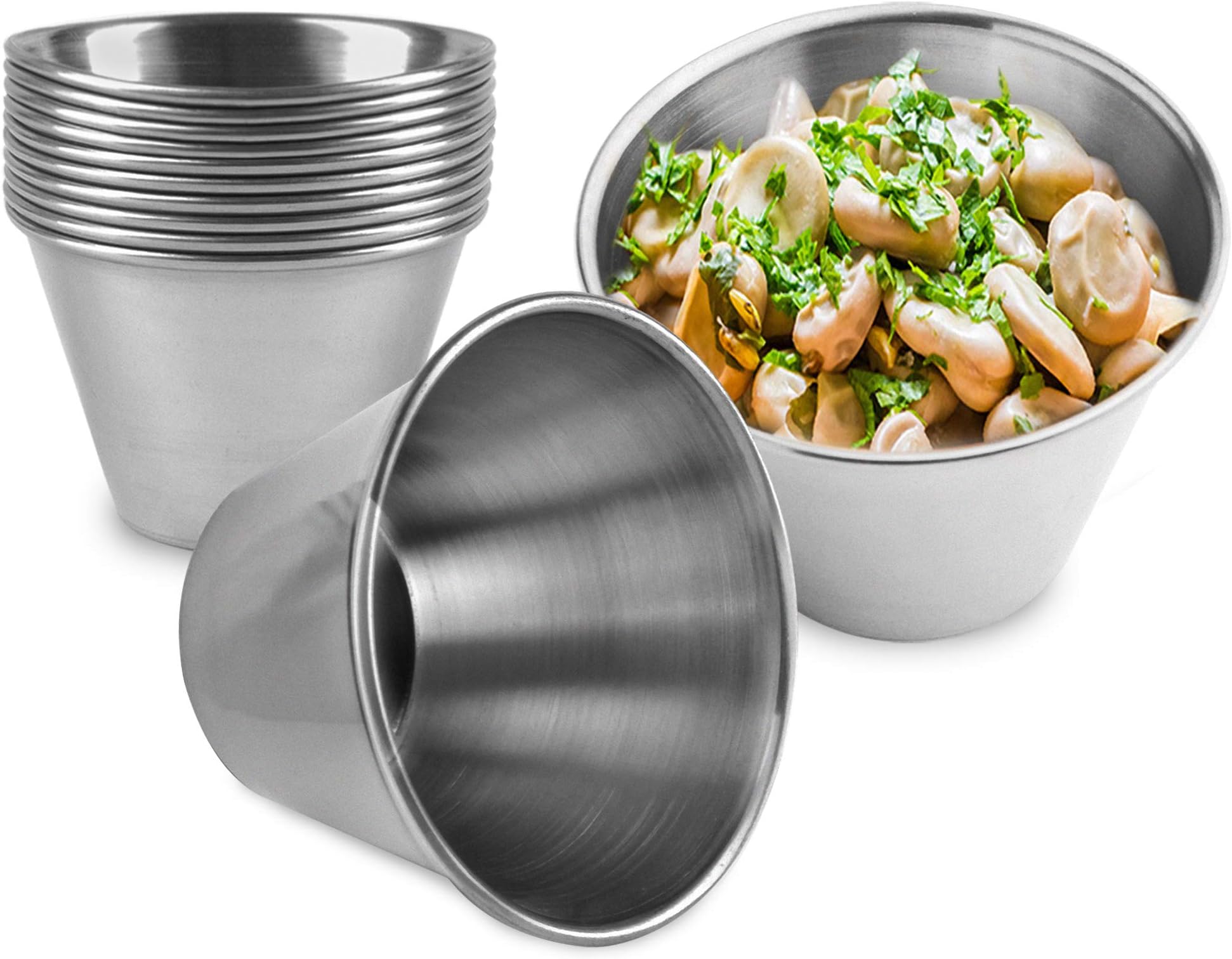 Amazon.com: Artcome 18 Pack Stainless Steel Condiment Sauce Cups Great ...