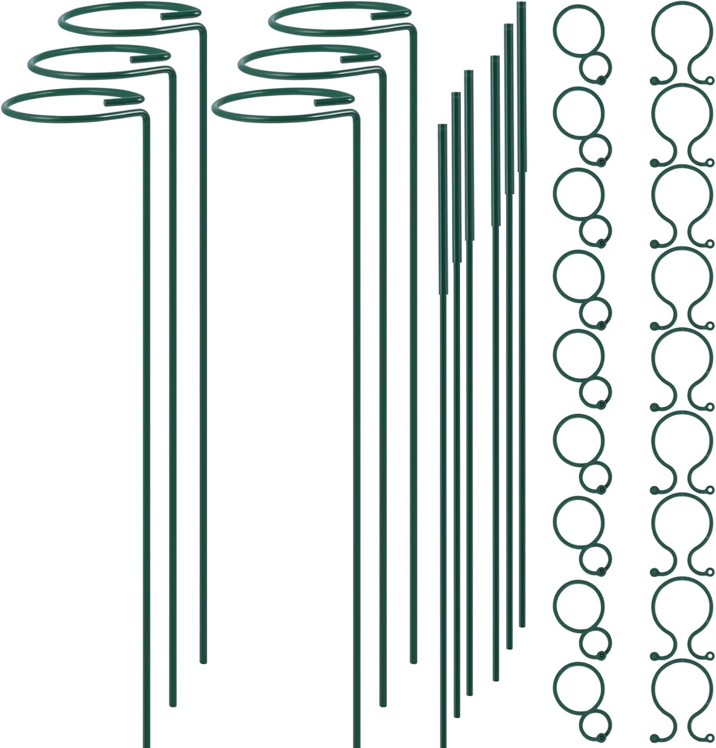 Amazon.com : Plant Stake Support - 6 Pack Adjustable Height 12" or 24 ...