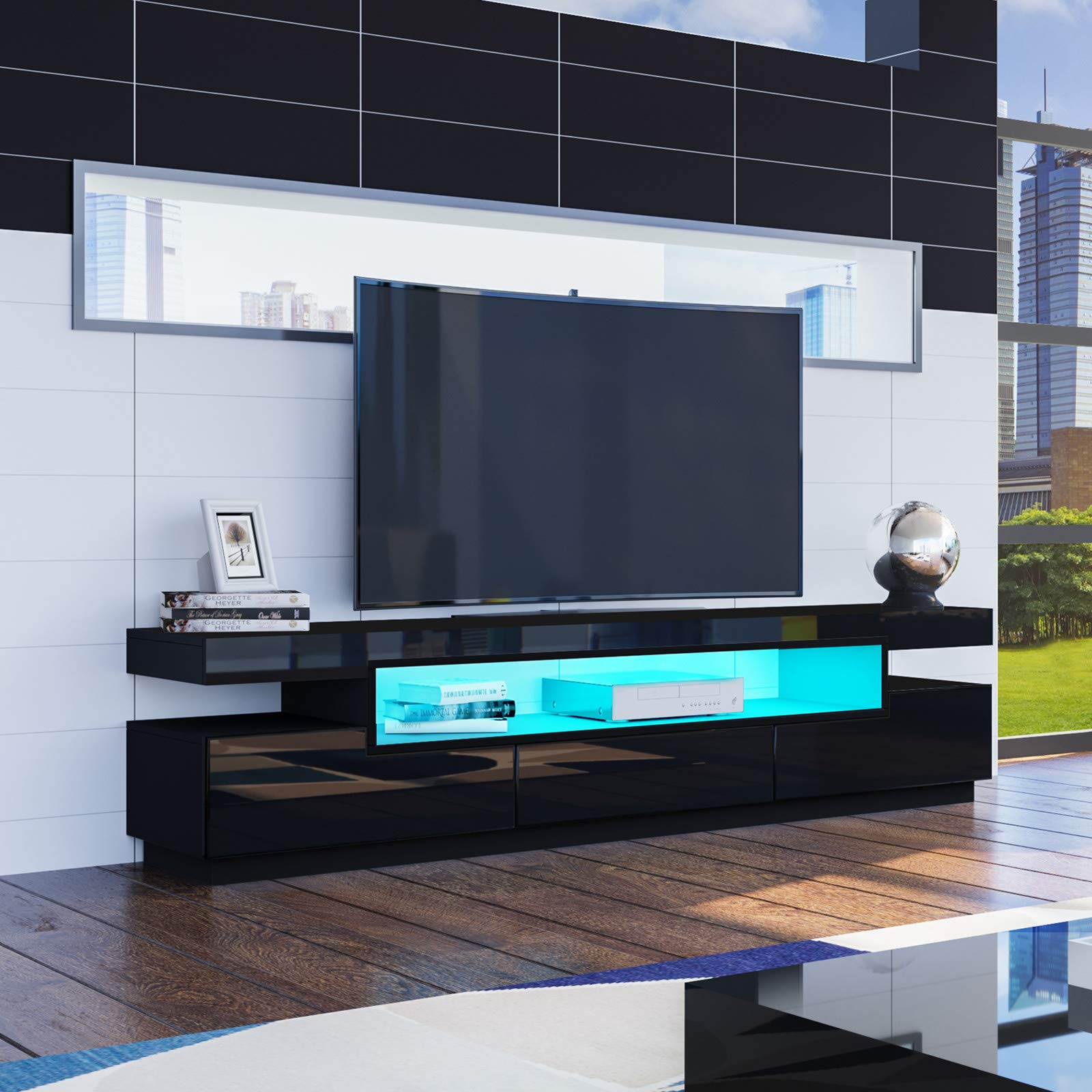 Buy Senvoziii LED TV Stand Unit 160cm High Gloss Front & Matt Body ...