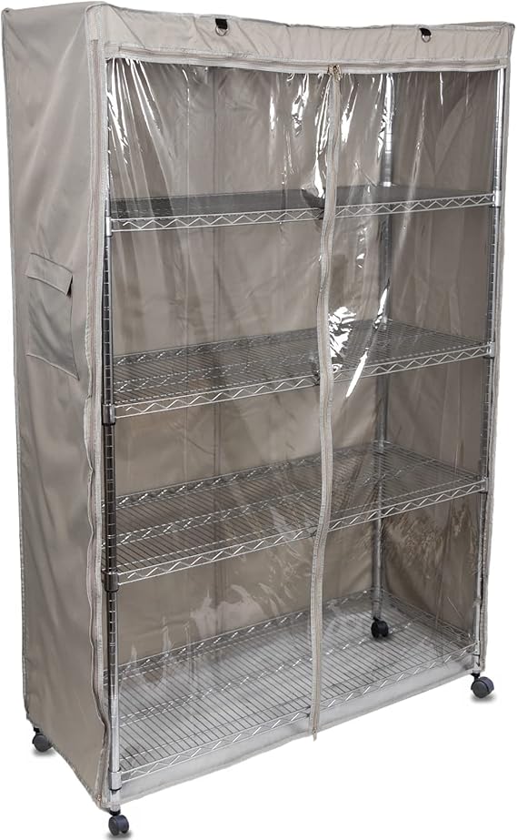 Amazon.com: YLOVAN Storage Shelf Cover Wire Rack Shelving Dust ...