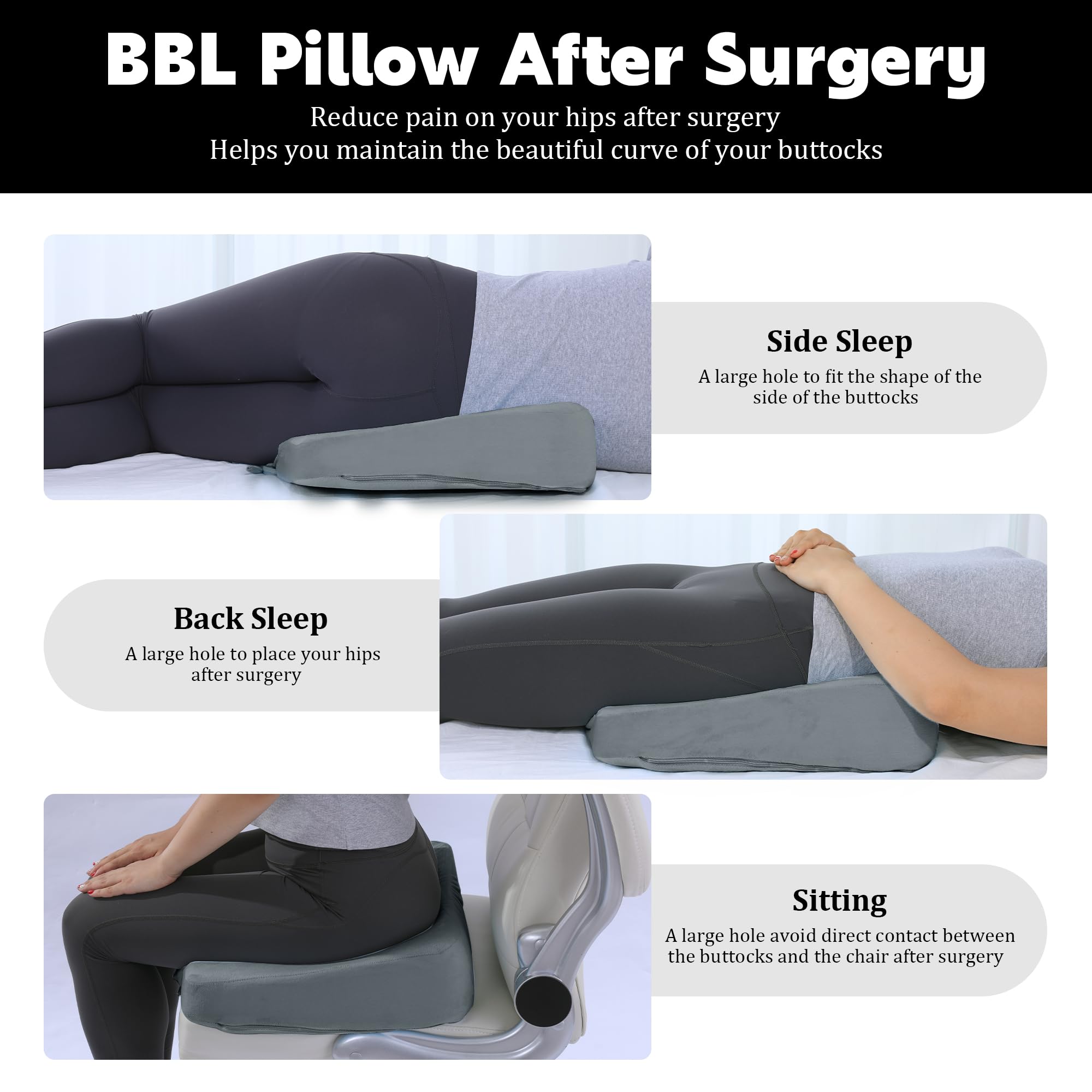 Bbl Bed After Surgery For Sleeping Foldable BBL Chair With Hole ...