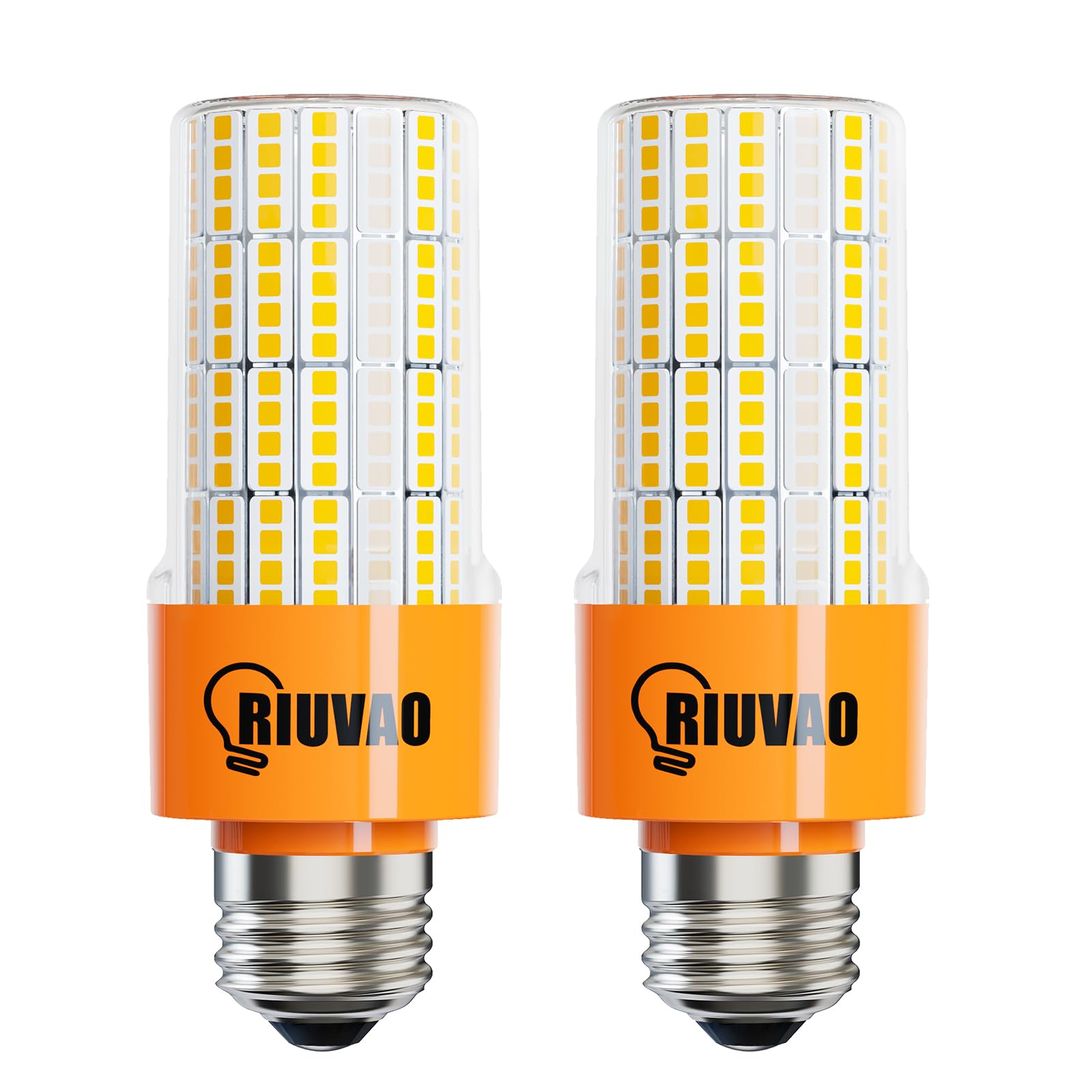 RIUVAO 2 Pack Led Light Bulb Equivalent 300W 3000K Cool Daylight White ...