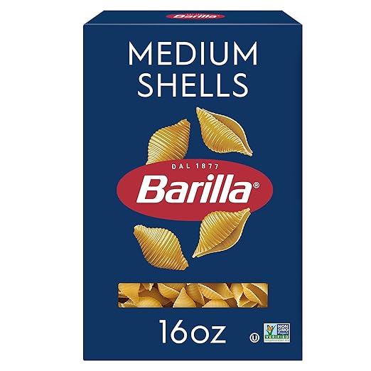 Amazon.com : Barilla Medium Shells Pasta, 16 oz. Box - Non-GMO Pasta ...