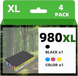Amazon.com: Generic 980XL Ink Cartridges Replacement for HP 980 980XL ...
