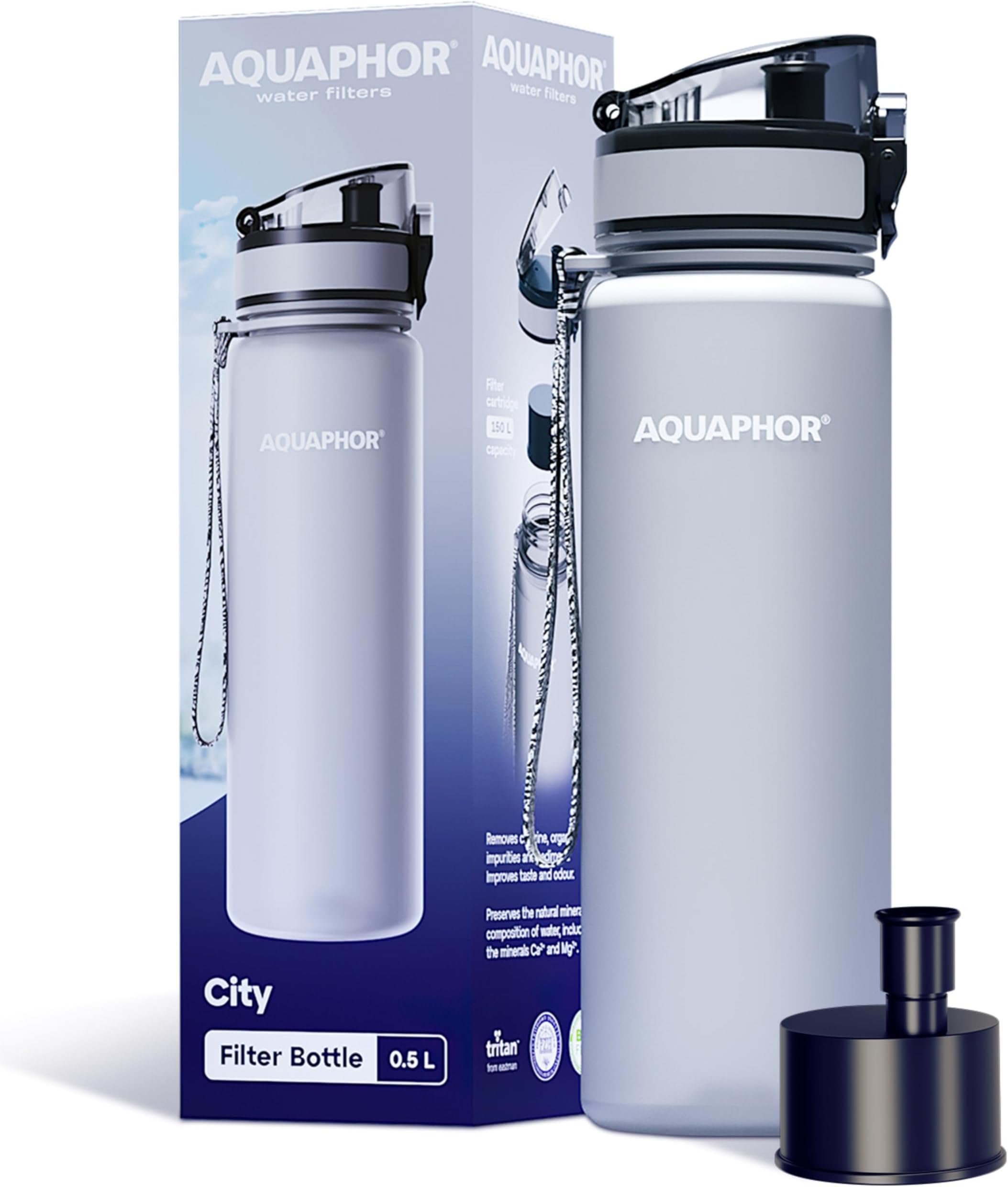 BRITA Water Filter Bottle Model Vital Apricot (600 ml) Including 2 ...