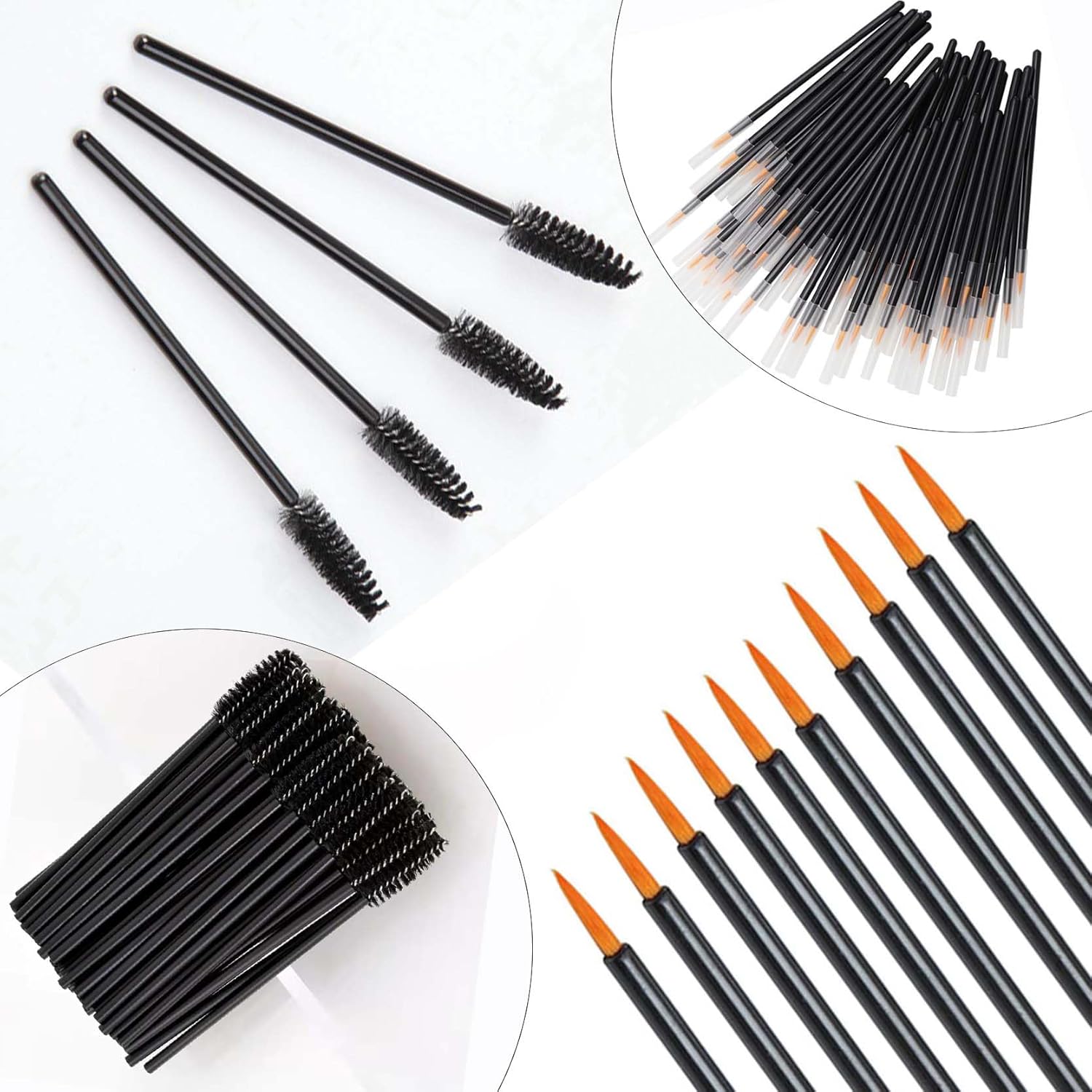 Amazon.com: Lifextol 100pc Eyelash Brush Lip Brush, Disposable Mascara ...
