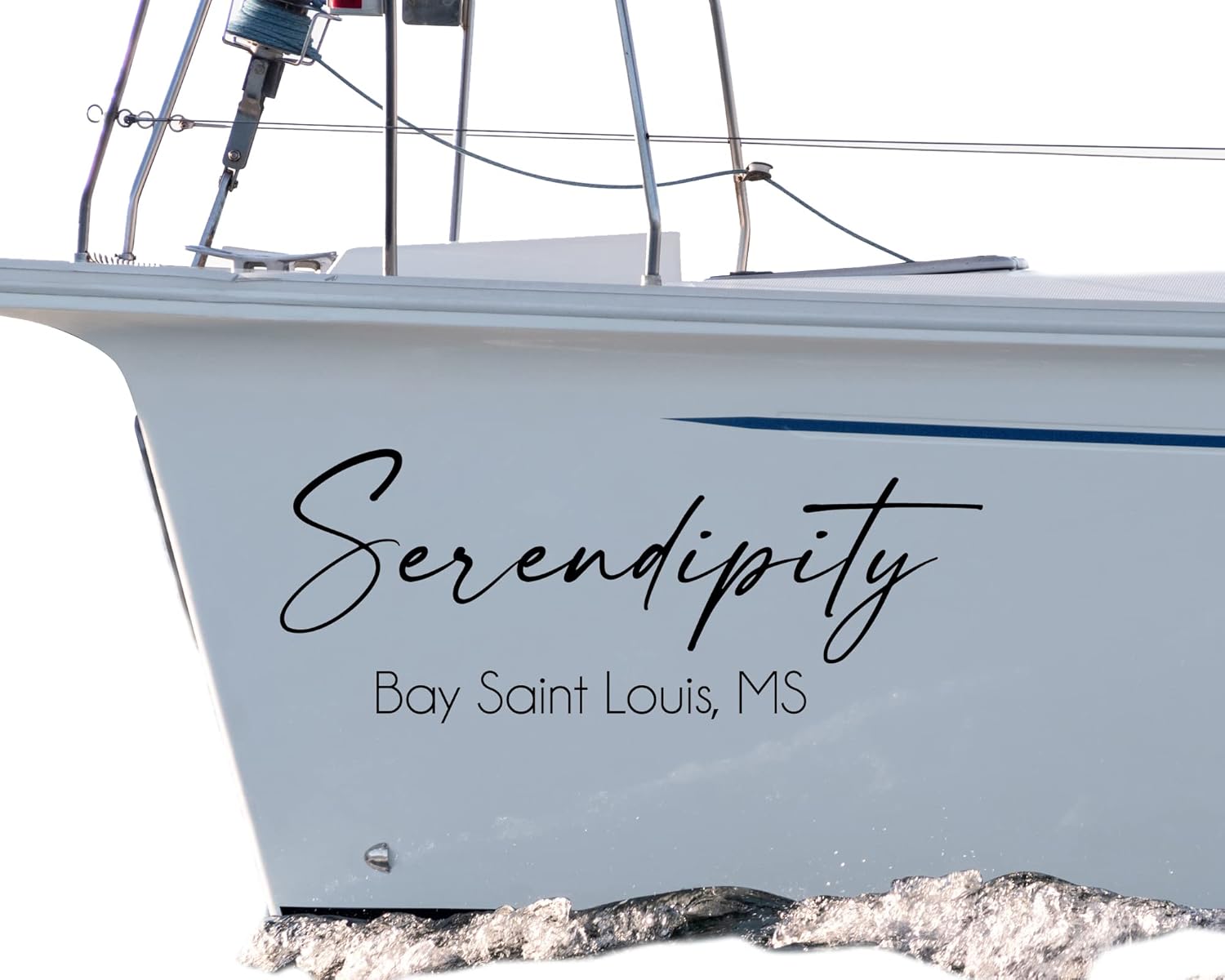 Amazon.com: Custom Boat Name Vinyl Decal, Single Color, Custom Cut ...