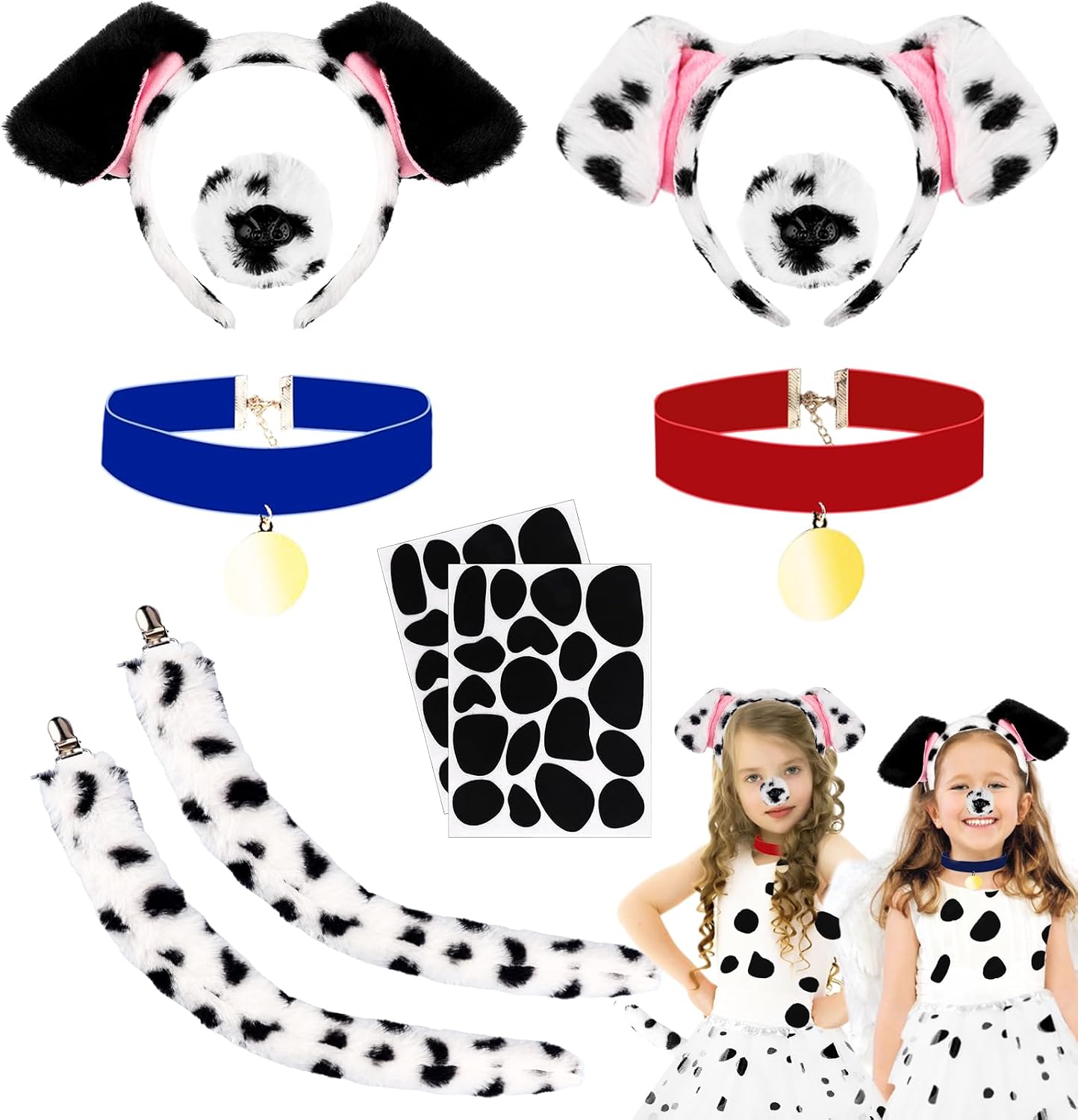 Amazon.com: 10 Pcs 101 Days of School Dalmatian Costume Set for Kids ...