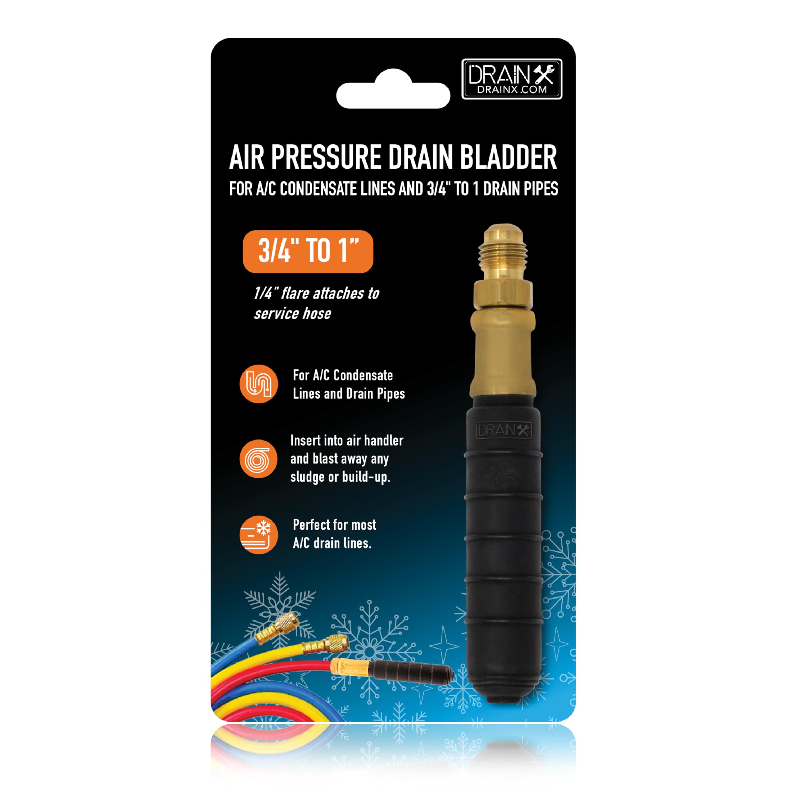 Snapklik.com : Drainx Air Pressure Drain Bladder For HVAC Drain Line ...