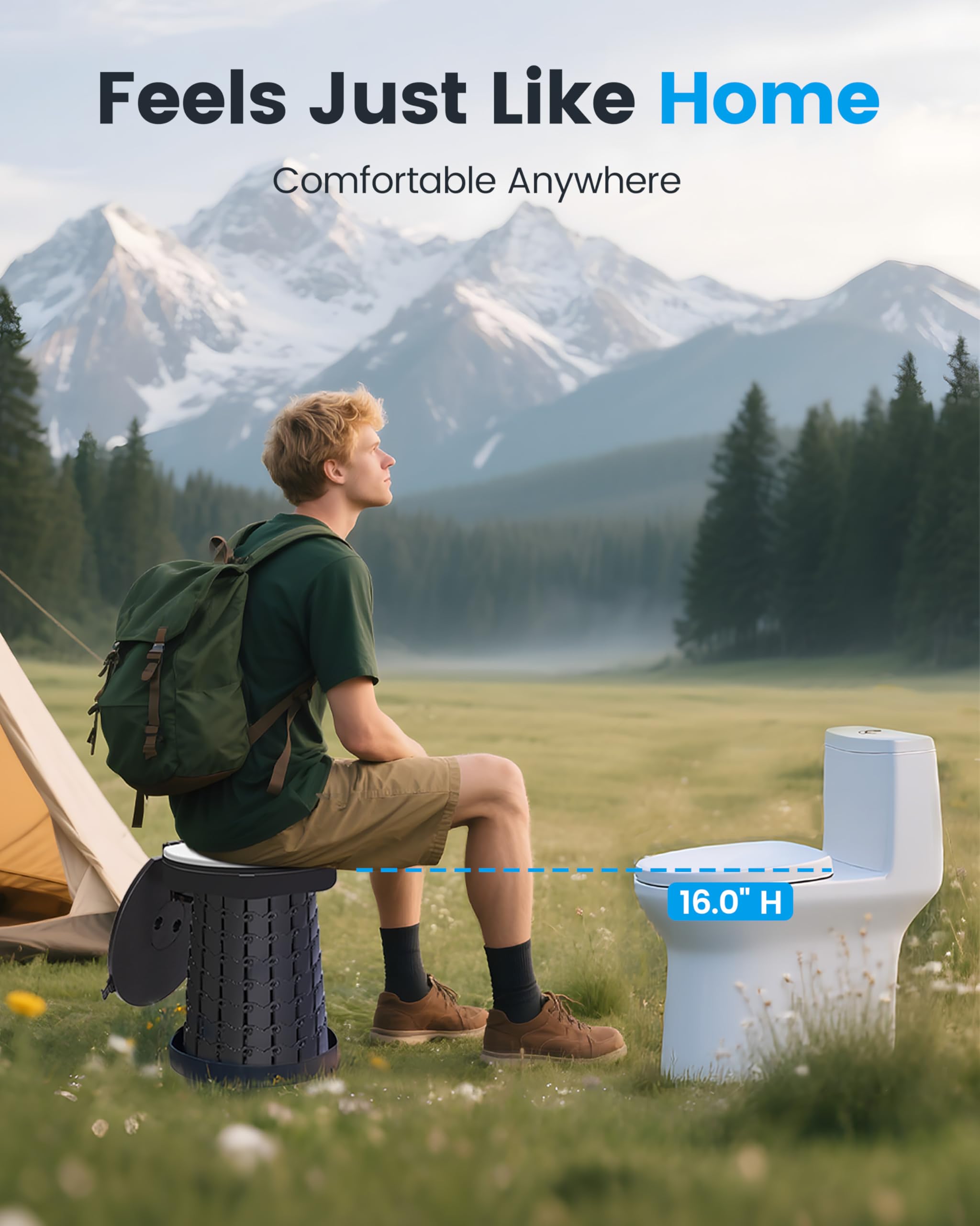 Snapklik.com : TRIPTIPS 2025 New Upgrade Retractable Portable Toilet ...
