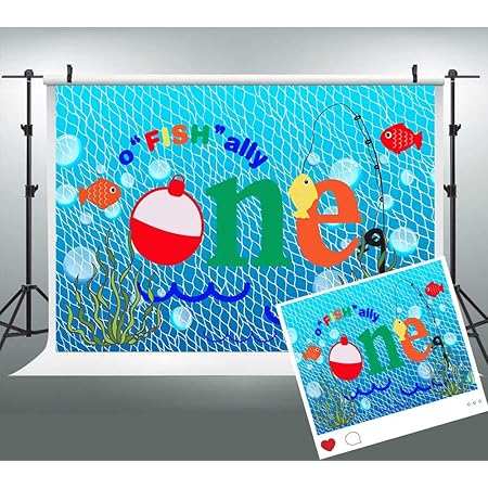 Amazon.com : Gone Fishing 1st Birthday Party Photography Backdrop ...