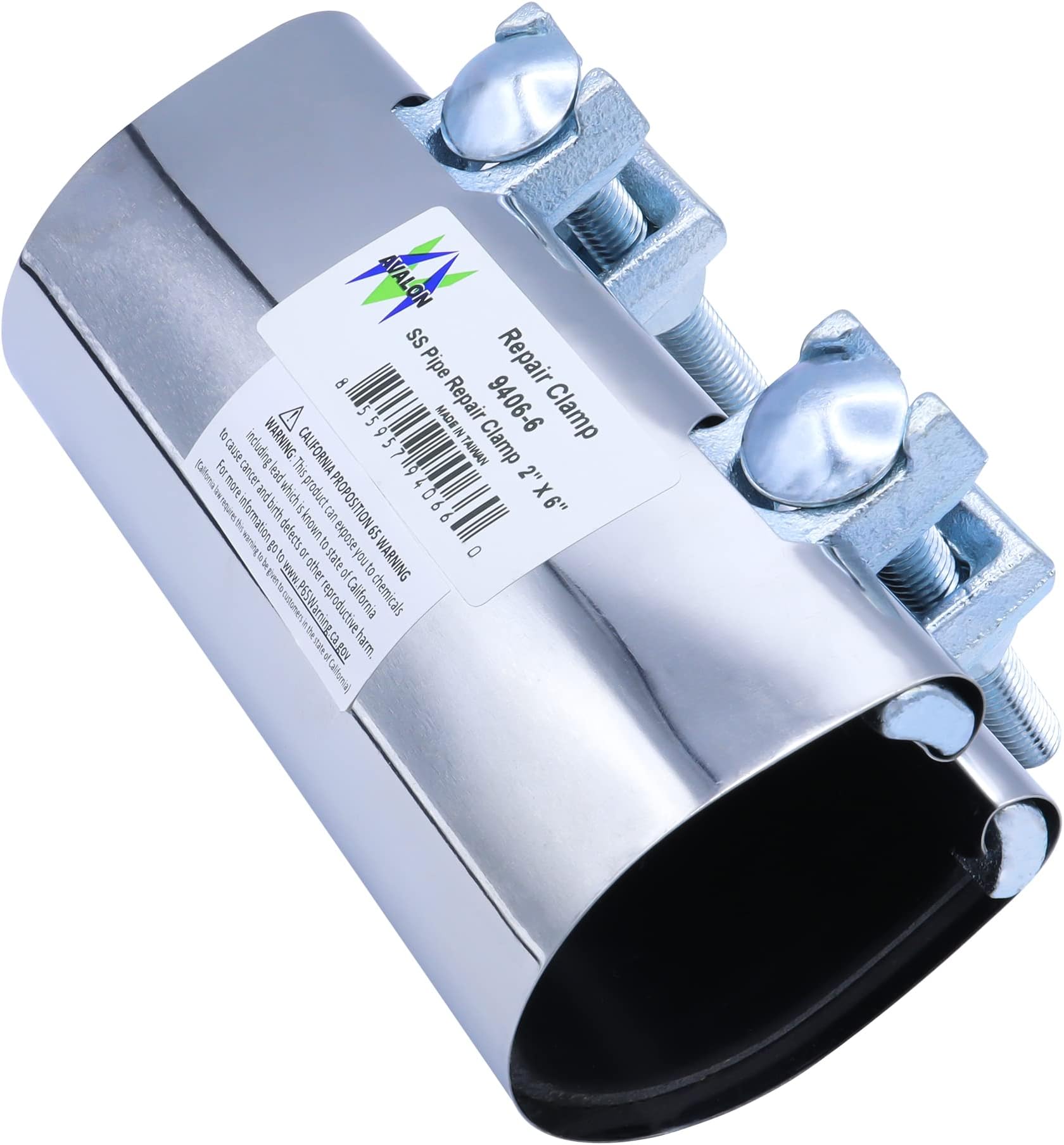 Stainless Steel One-Piece Galvanized Repair Pipe Clamp with Two Bolt, 2 ...