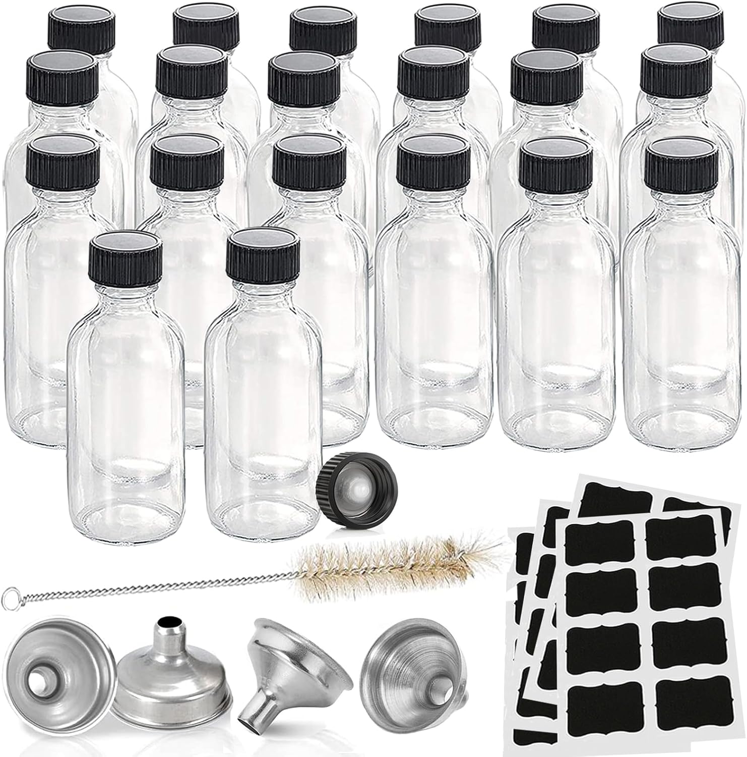 Amazon.com - 20pack Shot Bottles With Caps,Whiskey Sample Bottles 2oz ...