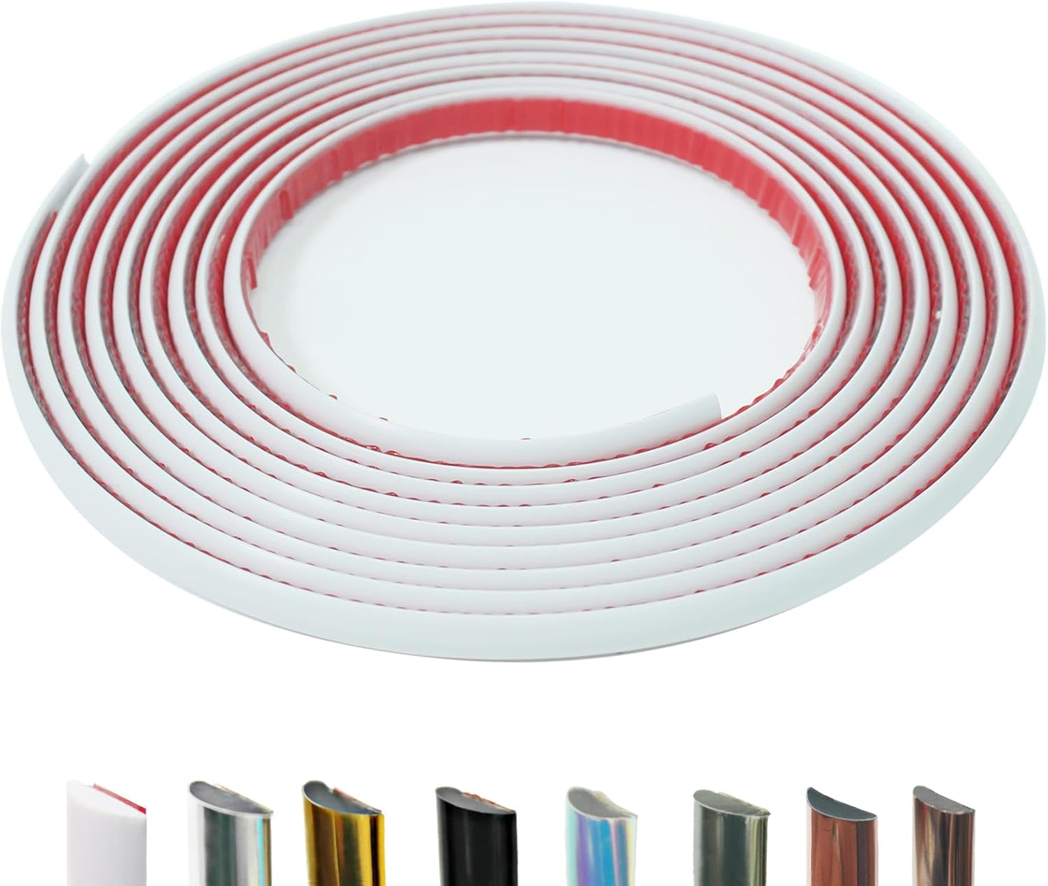 Amazon.com: JSIWOTH Peel and Stick Trim, White D-Shape Flexible and ...