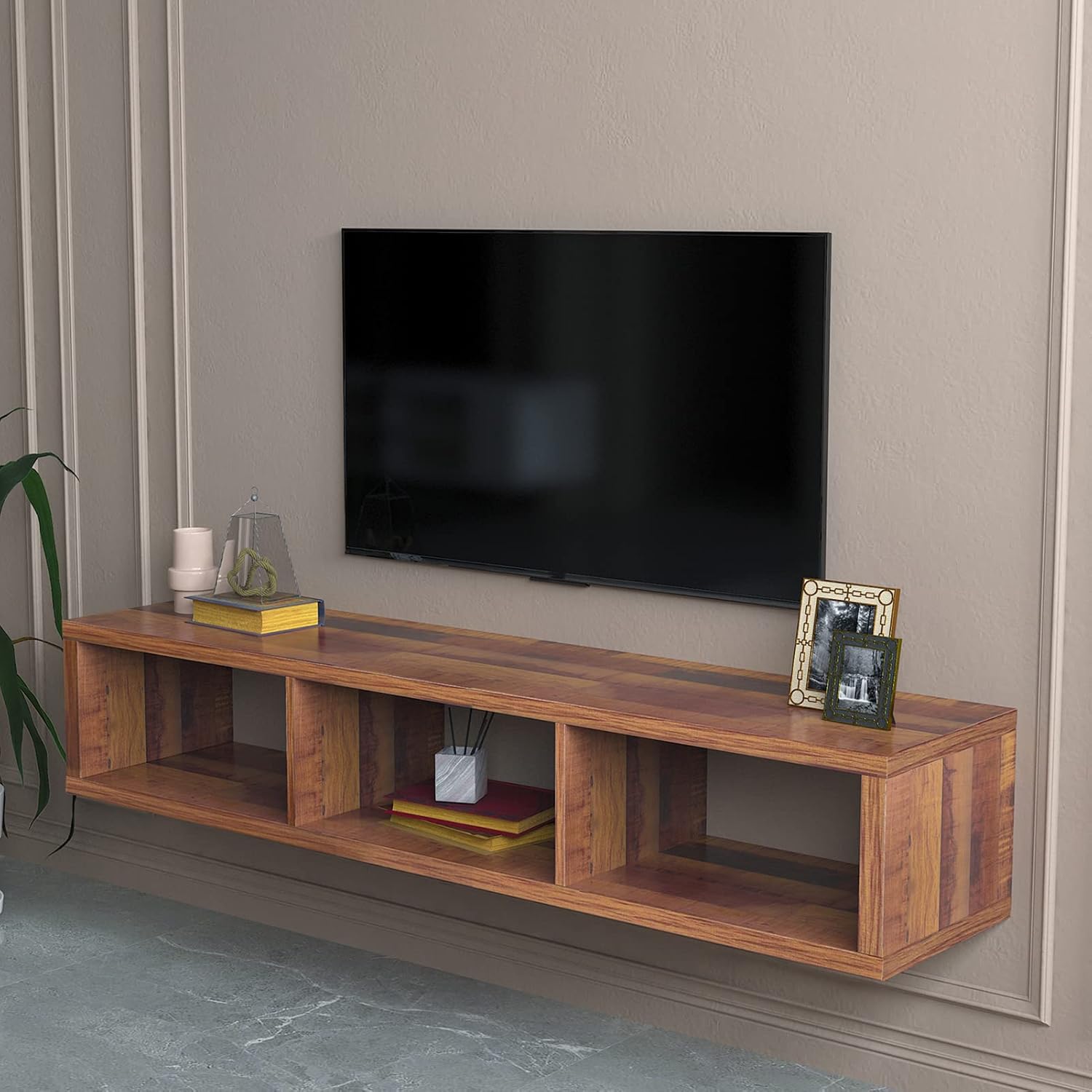 Amazon.com: Rayblow Classic Modern TV Stand Wall Mounted Media Console ...