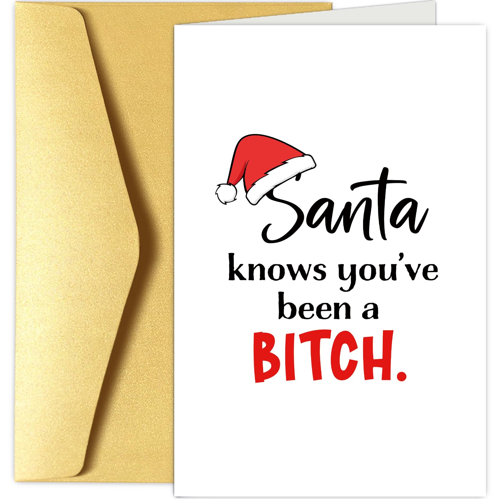 Amazon.com : Funny Christmas Card for Her, Snarky Christmas Card for Bestie Sister, Holiday Card ...