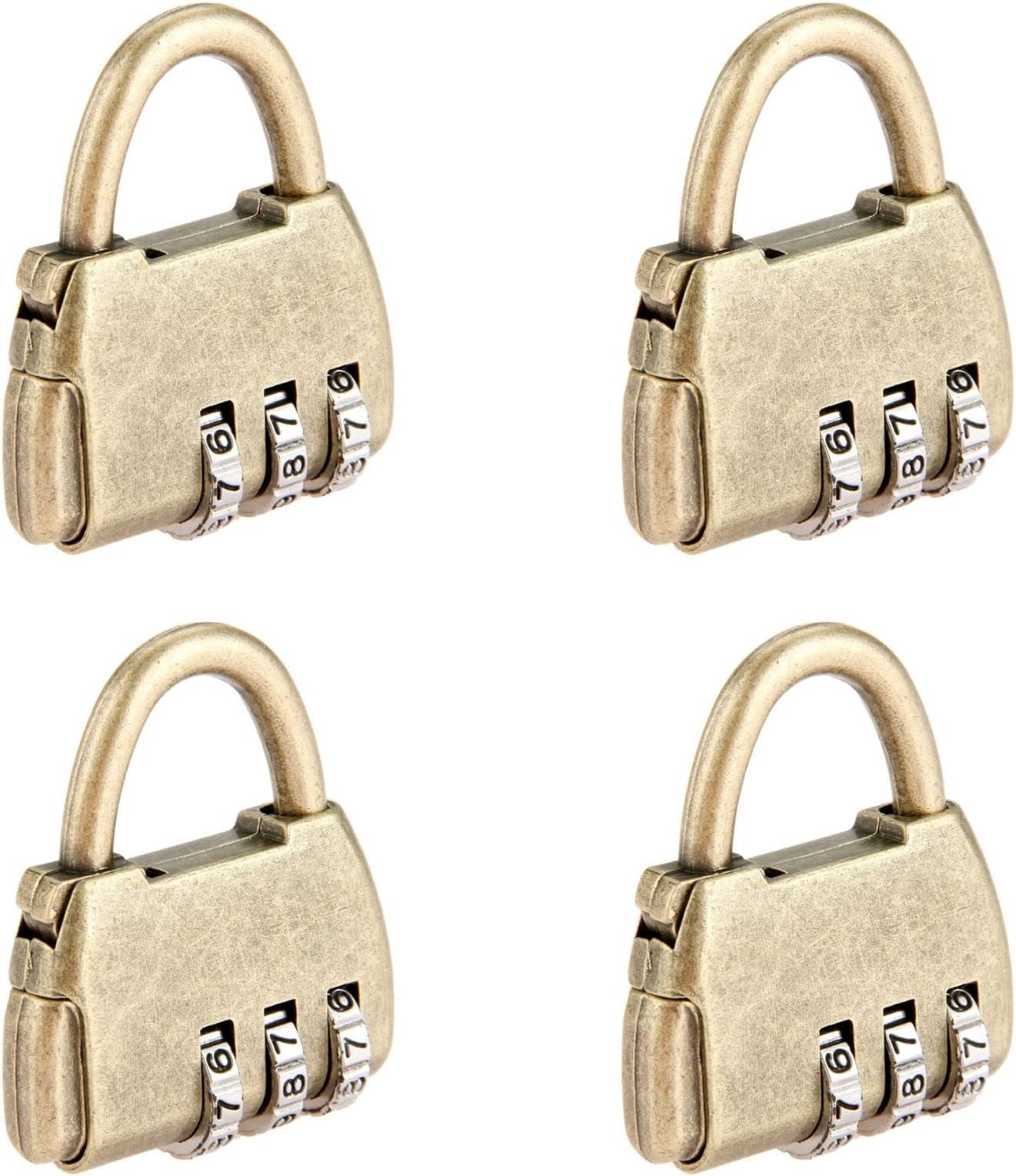 SDTC Tech 2-Pack Mini Antique Password Padlock Retro Vintage Style ...