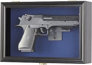 Amazon.com: Single Handgun Pistol Revolver Gun Display Case Wall Mount ...