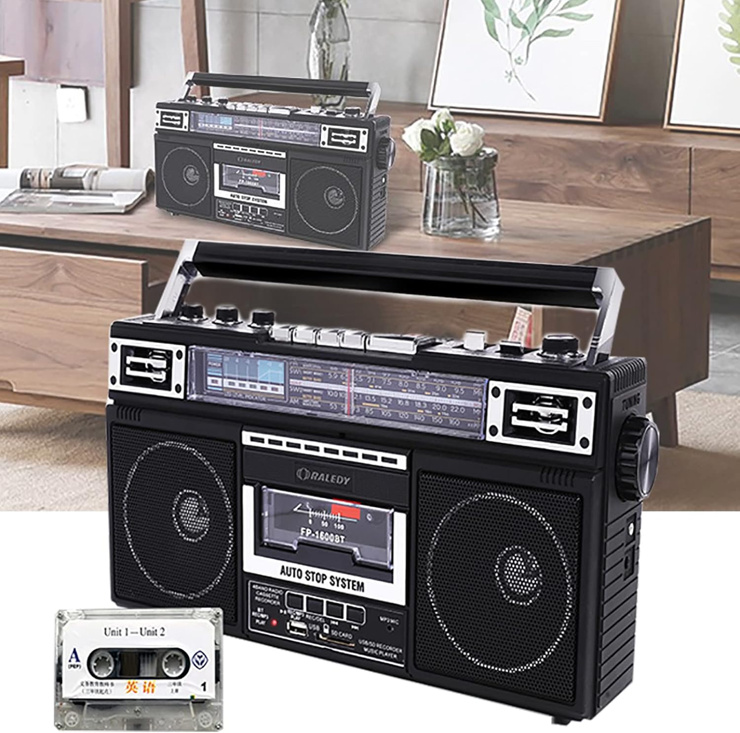 Portable Radio Cassette Recorder&Player,Bluetooth Cassette Player,With ...
