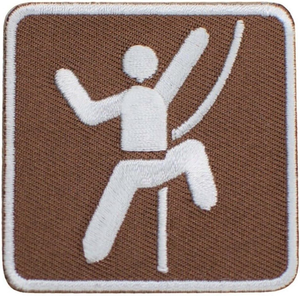Amazon.com: Rock Climbing Embroidered Applique Patch - Park Sign ...