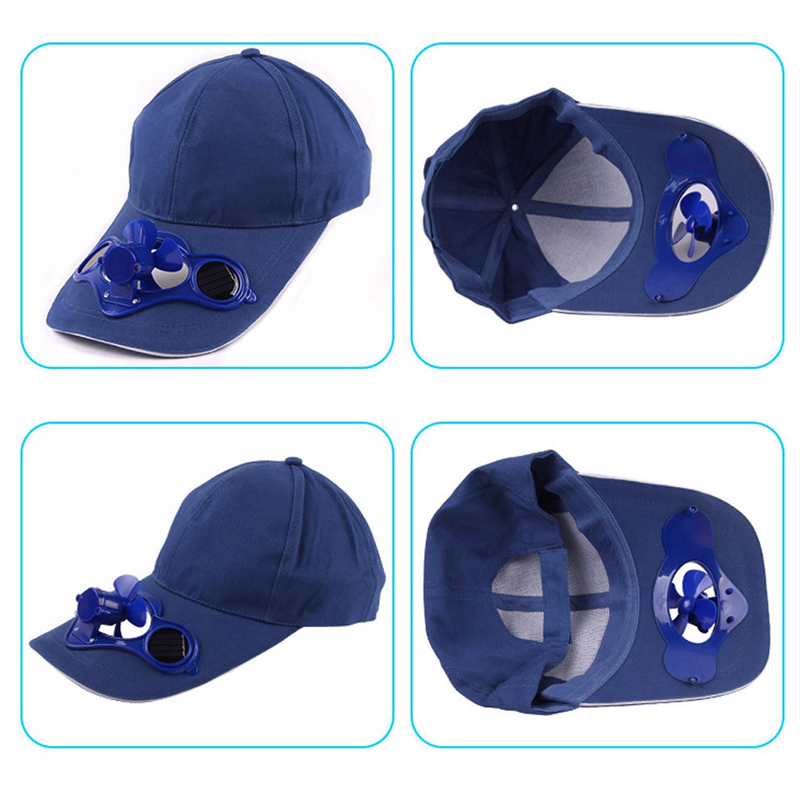 Buy Fan Hat Solar Powered Fan Caps Cooling Fan Baseball Cap with Solar ...