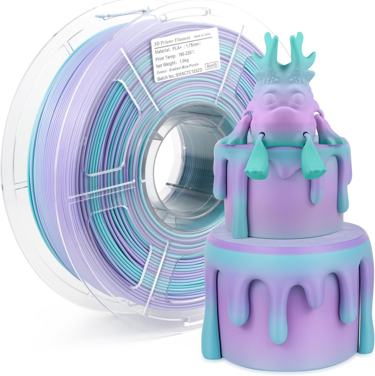 eSUN PLA Luminous-Rainbow Filament 1.75mm Glow in The Dark Pla 1KG ...