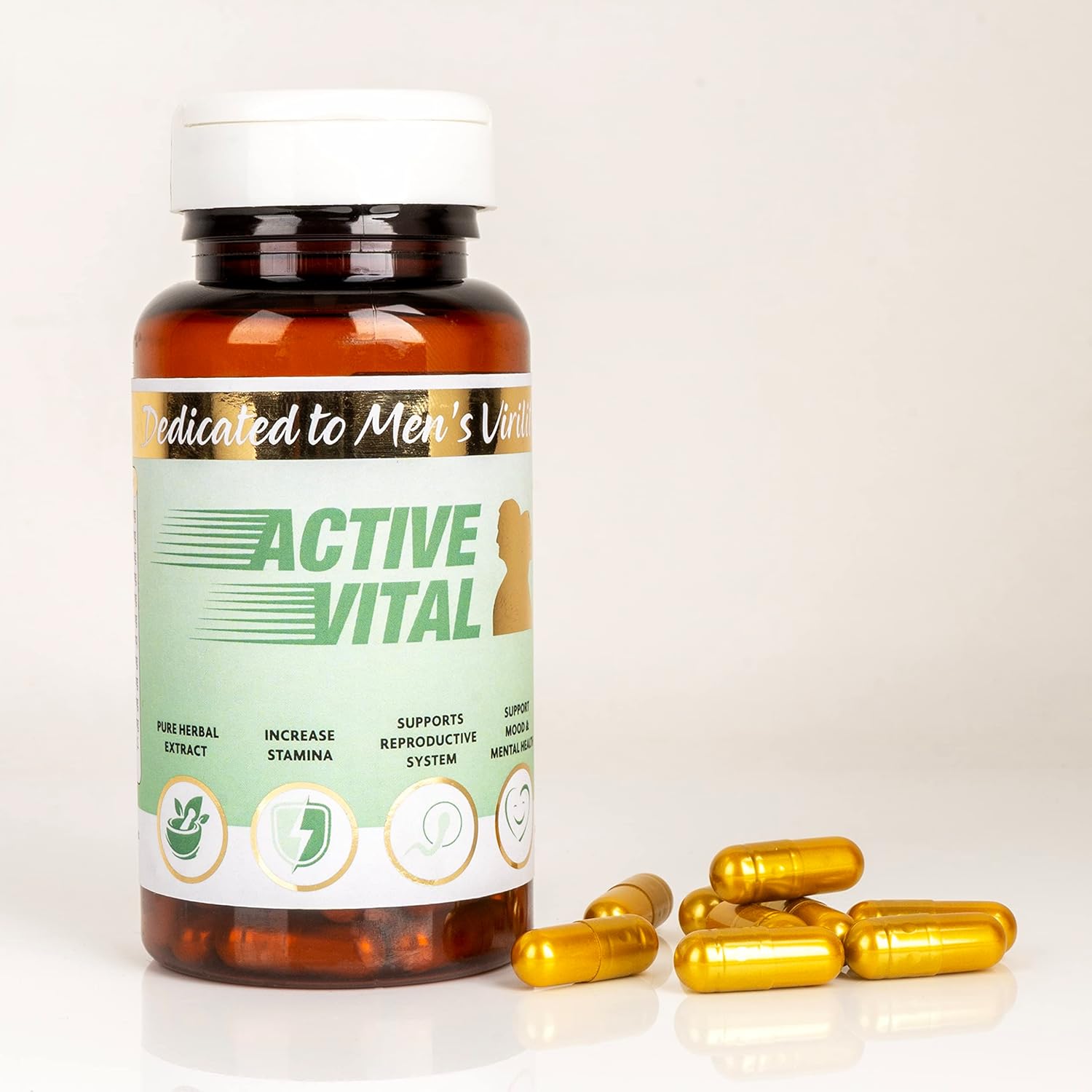 Buy ACTIVE VITAL Gold - 60 Capsules | 100% Ayurvedic Capsules for ...